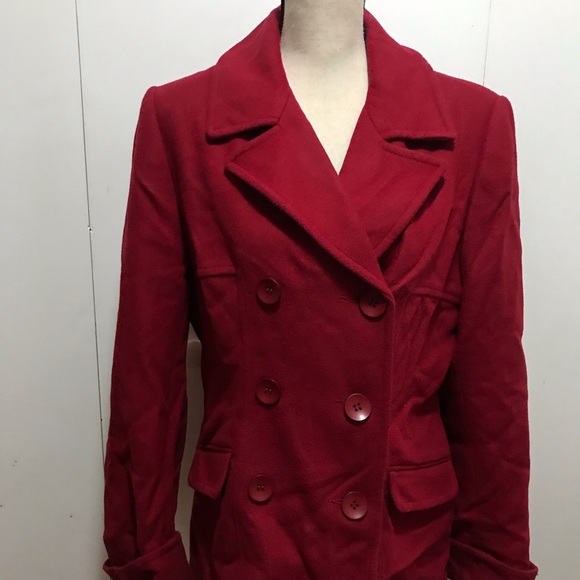 Moda International | Jackets & Coats | Moda International Red Wool ...